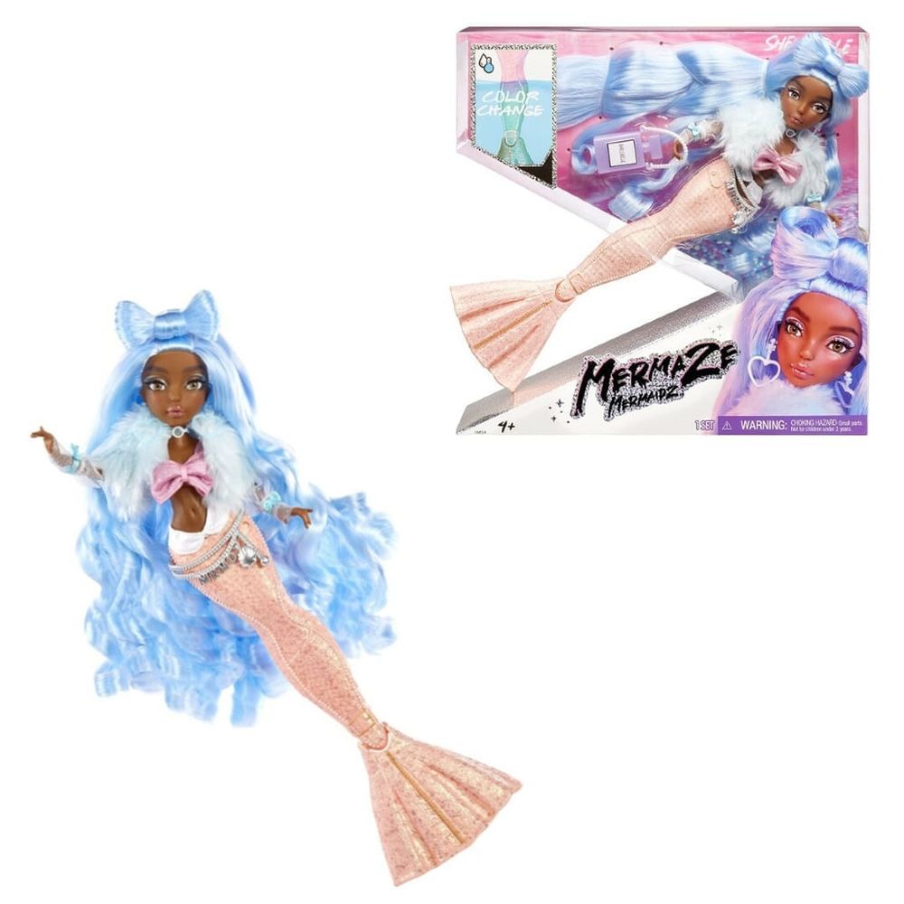 Muñeca Sirena Color Change Mermaze Mermaidz Deluxe Shellnelle