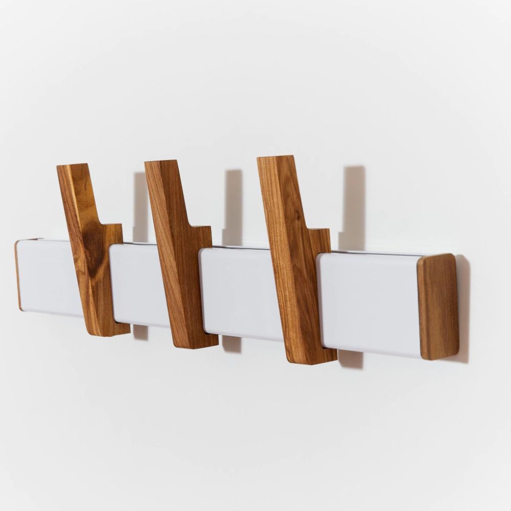 Perchero De Pared Y Porta Llave De Aluminio Y Madera Grande Color ...