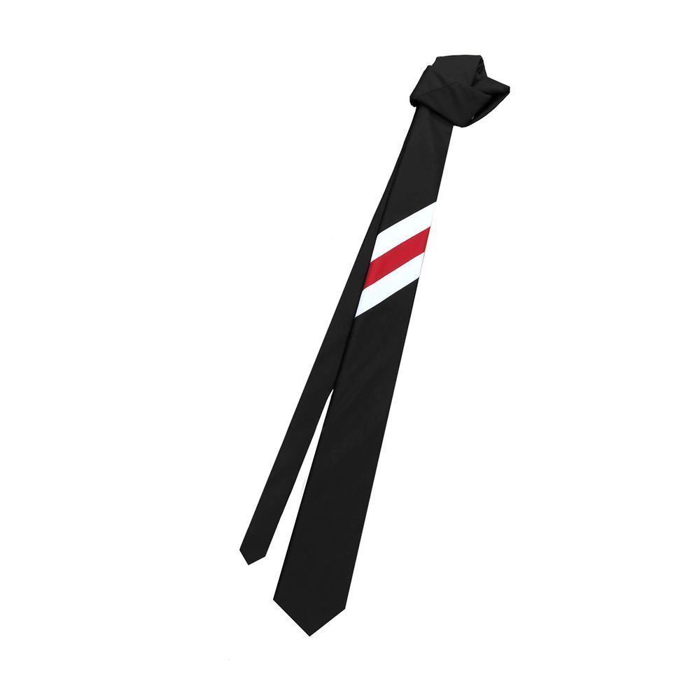 Corbata Sublimada Gallardo Labruna River Plate en Sobre Color Negro