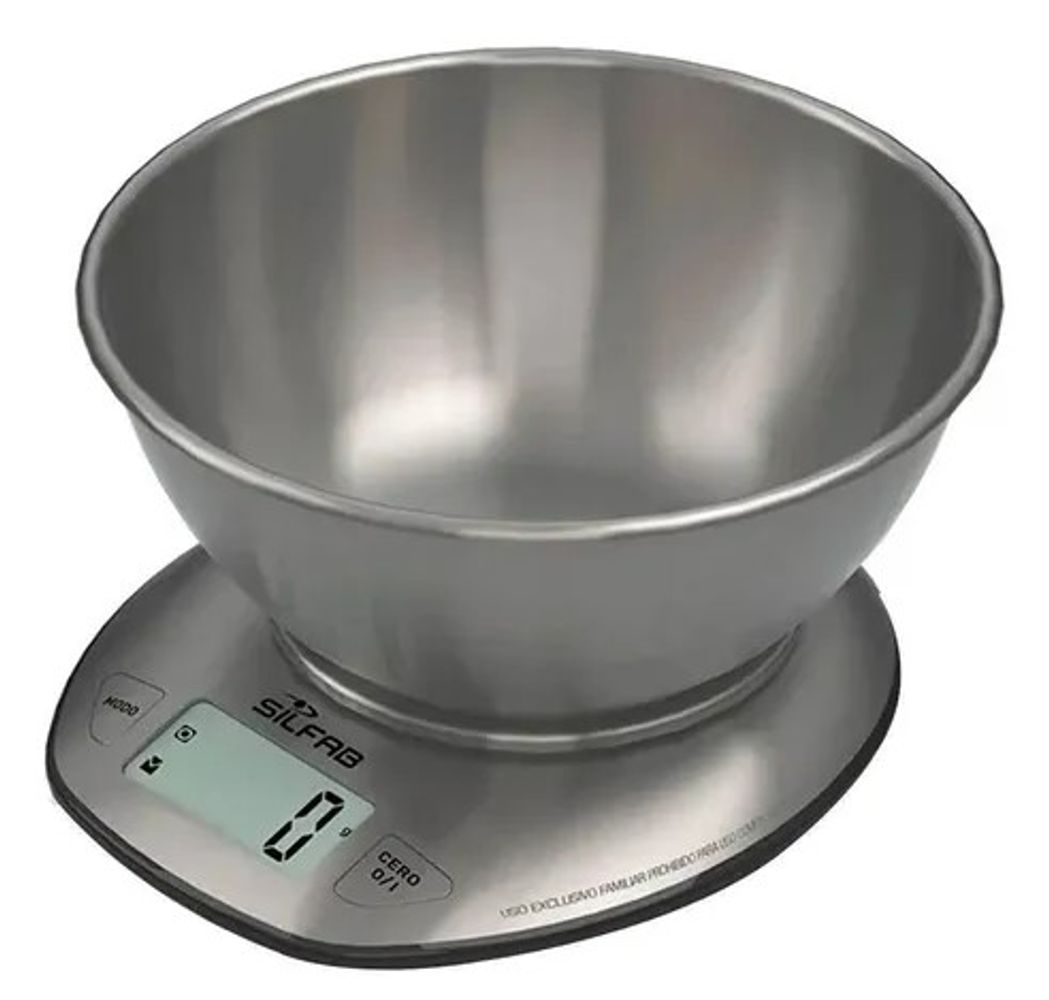 Balanza De Cocina Digital Silfab Steel Pesa Hasta 3kg