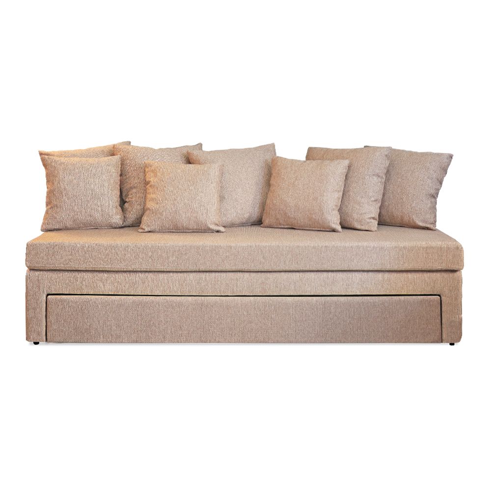 Sofá Cama Diván Nadine 3 Cuerpos de chenille Jumper Habano