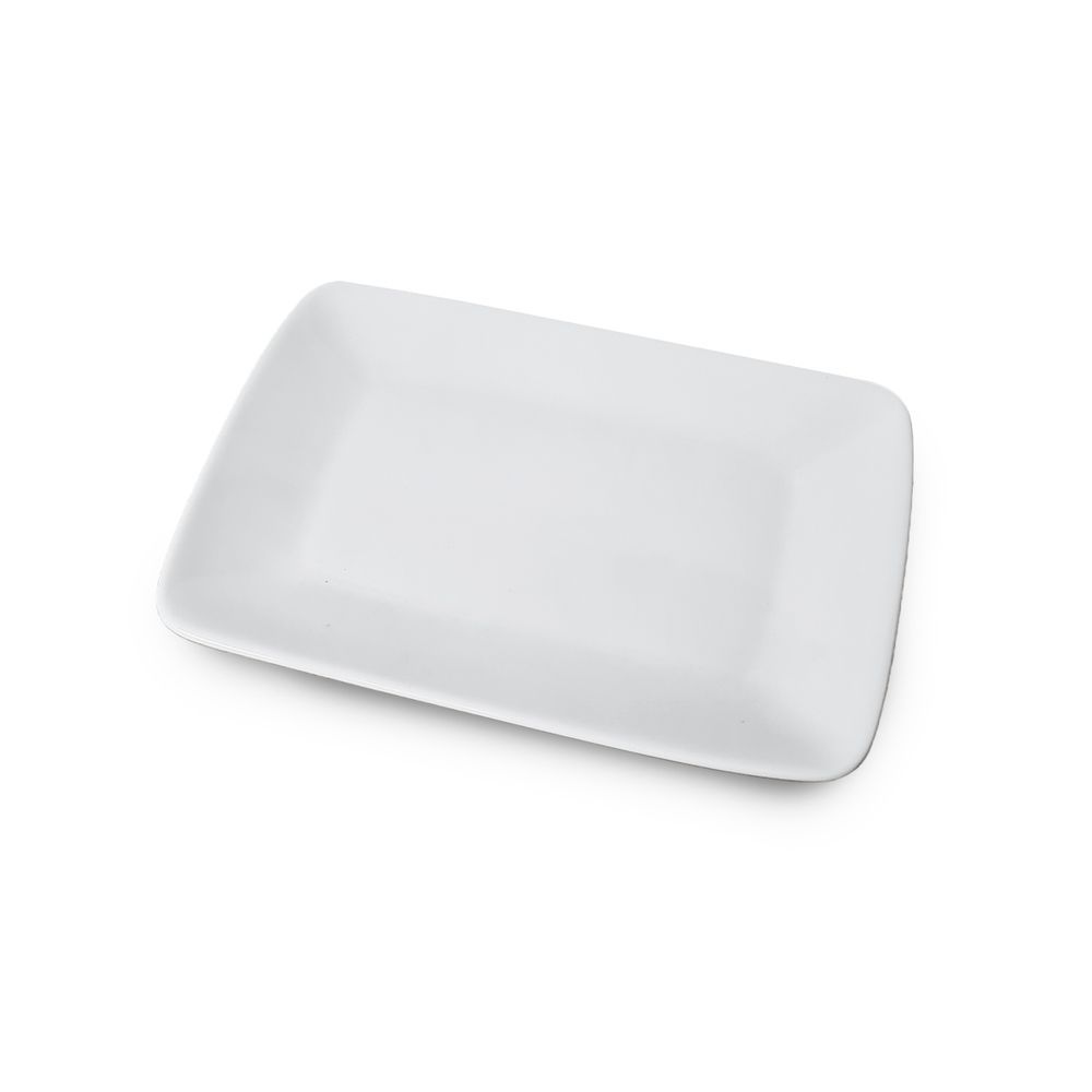 Plato rectangular Schmidt 27cm. blanco porcelana