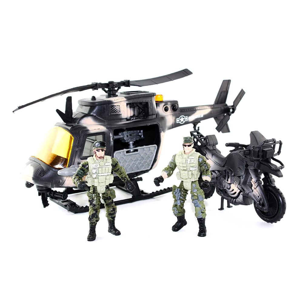 Set Combat Force Mediano Helicóptero + Moto