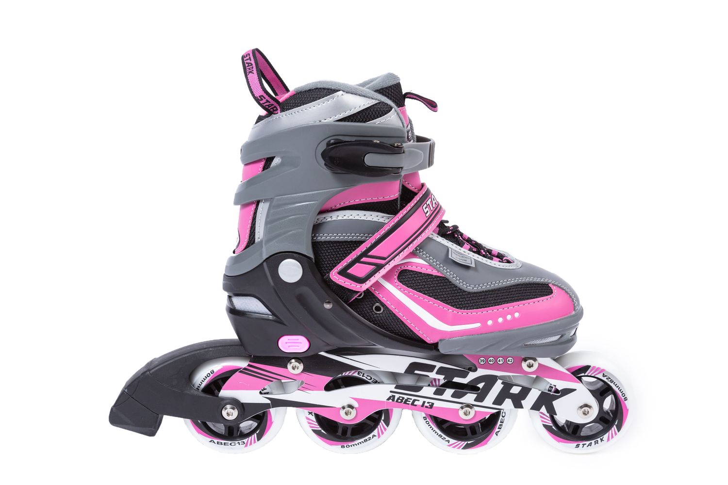 ROLLERS PATINES PRO STARK ALUMINIO ROSA/GRIS XL (39-42)