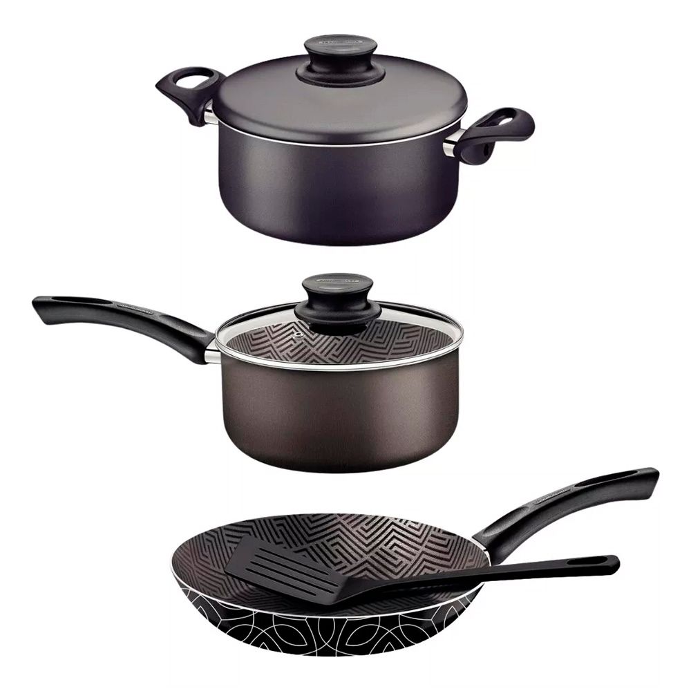 Set Batería De Cocina Olla Sartén Tramontina Paris 6 Piezas
