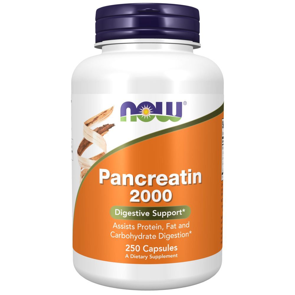 Supplement NOW Pancreatin 2000 Enzymes 250 cápsulas