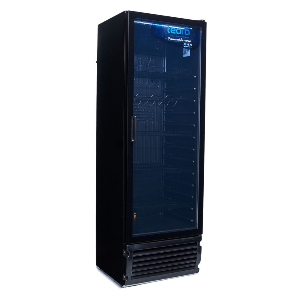 Heladera Exhibidora Negra Vertical Teora 450 Lts