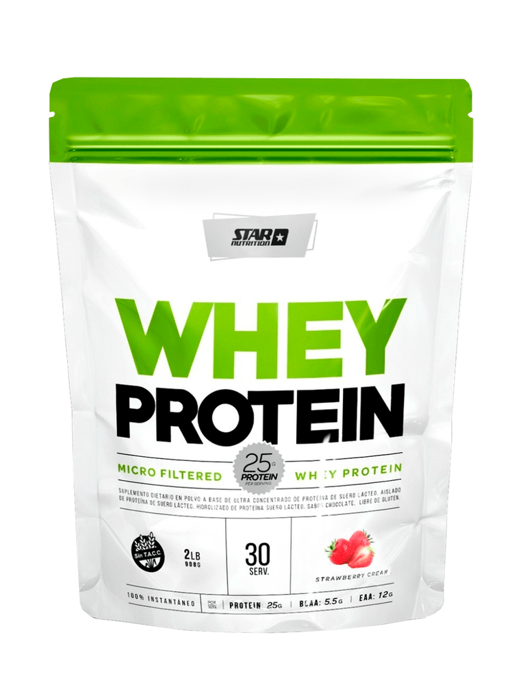 Suplemento Star Nutrition Whey Protein Strawberry Cream 908g