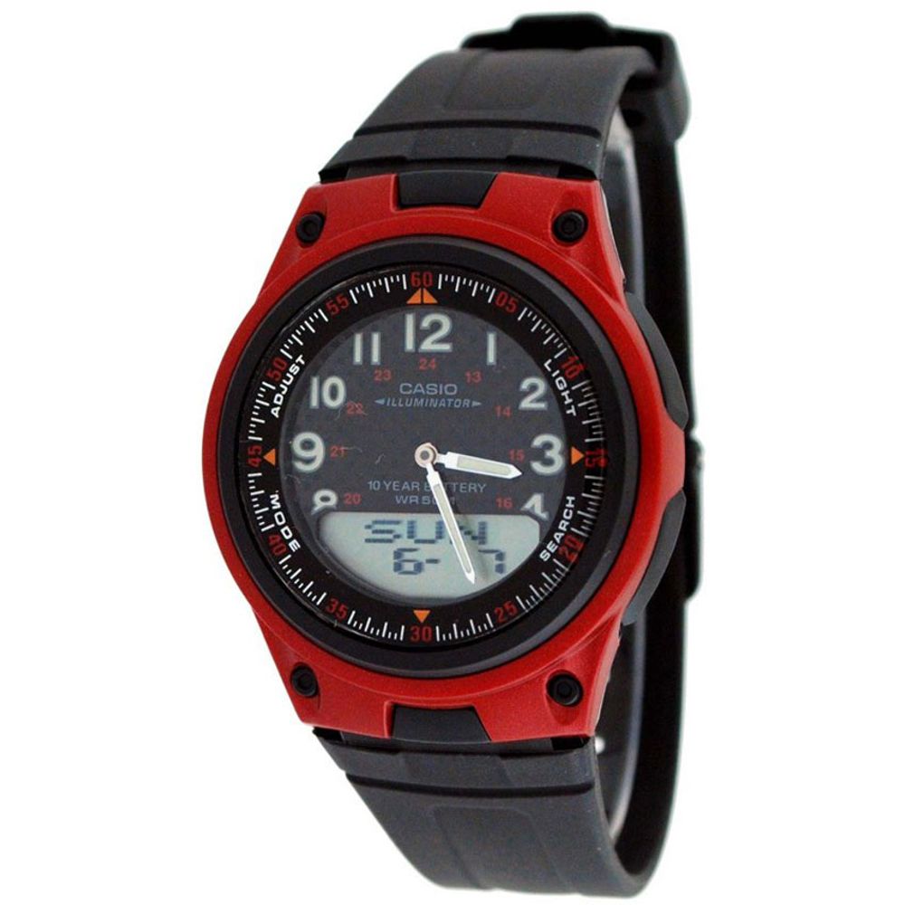Reloj Casio AW-80 4B-Negro con Rojo
