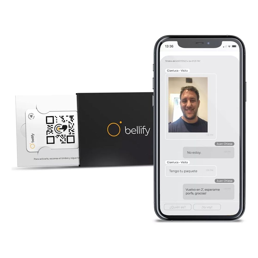 Timbre Inalámbrico Bellify Para Casa Uso Interior y Exterior