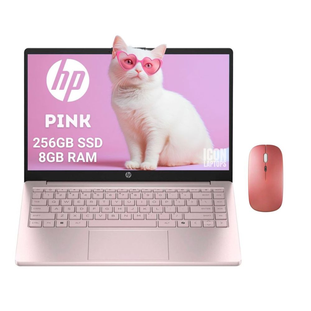 HP Pink Intel N150 8GB Ram 256GB SSD Notebook ROSA Windows 11