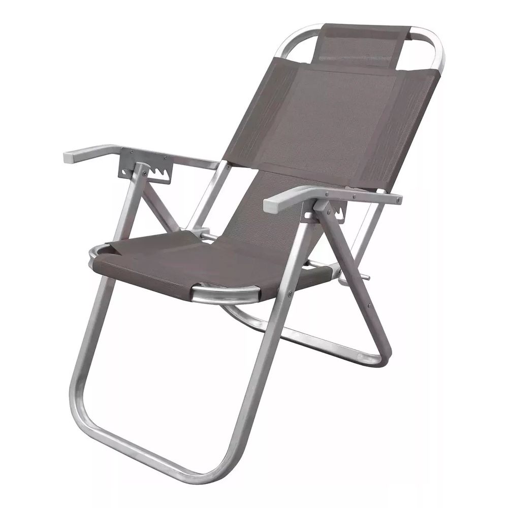 Reposera 5 posiciones hasta 120kg Gris