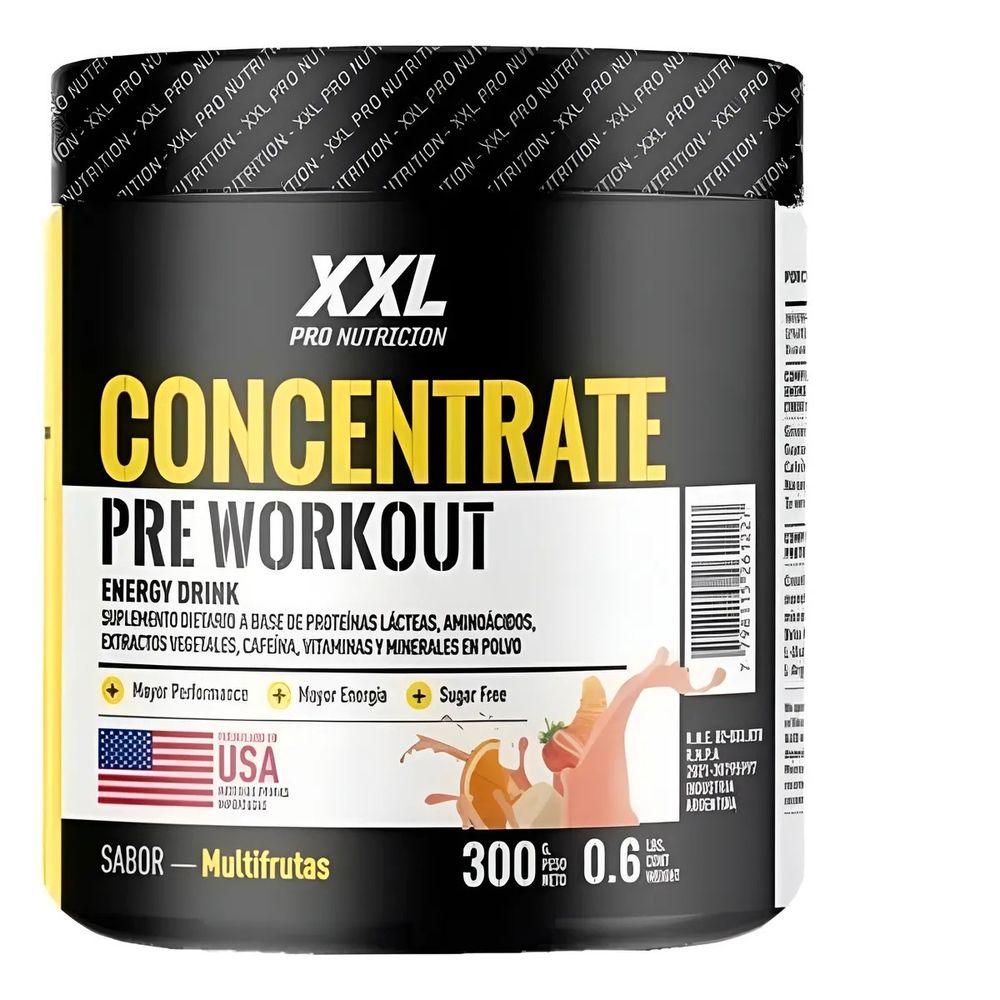 Pre Workout Concentrate 300 Gr Xxl Pre Entreno Sugar Free