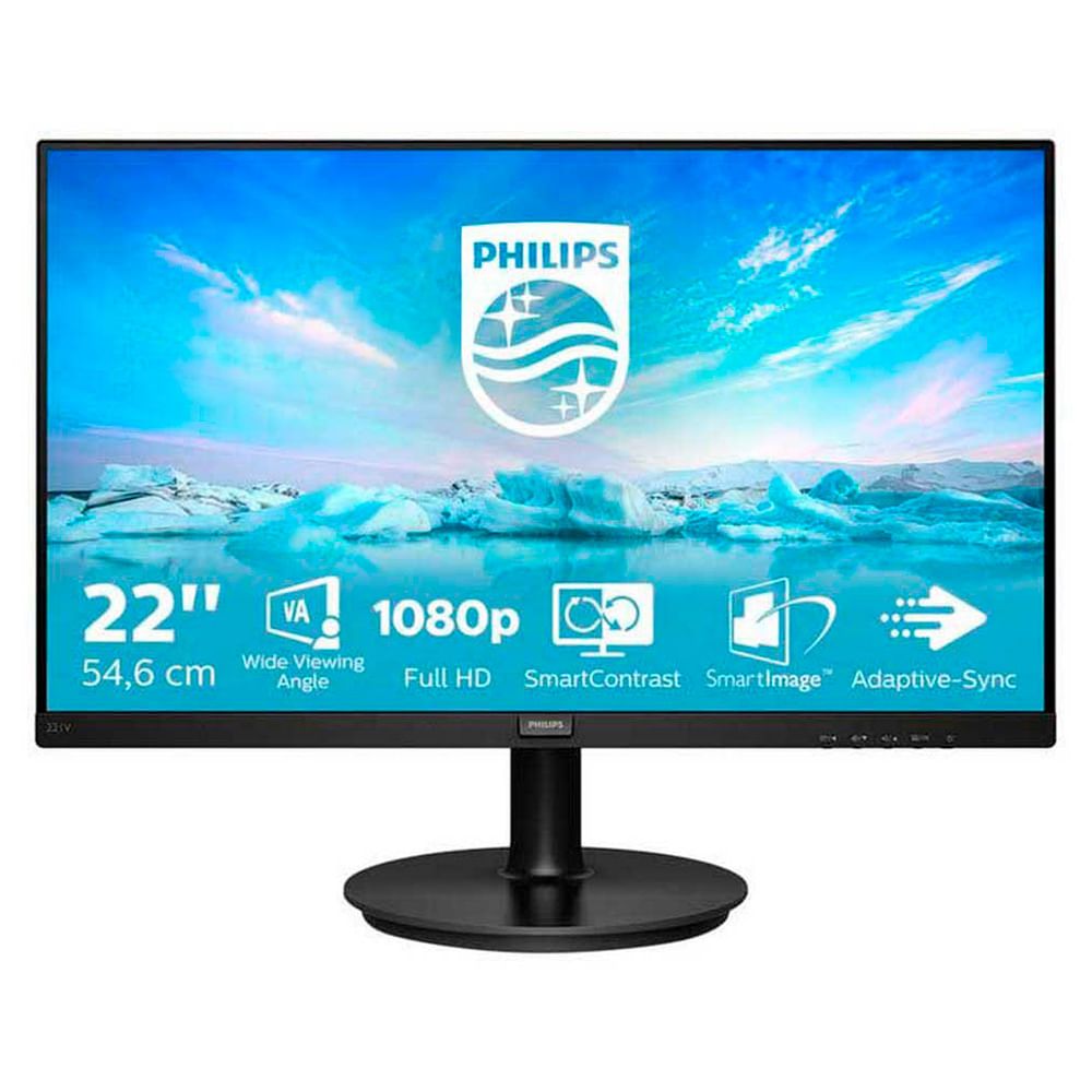 Monitor Philips 221v8/77 22 Pulgadas Led Fhd Vga Hdmi