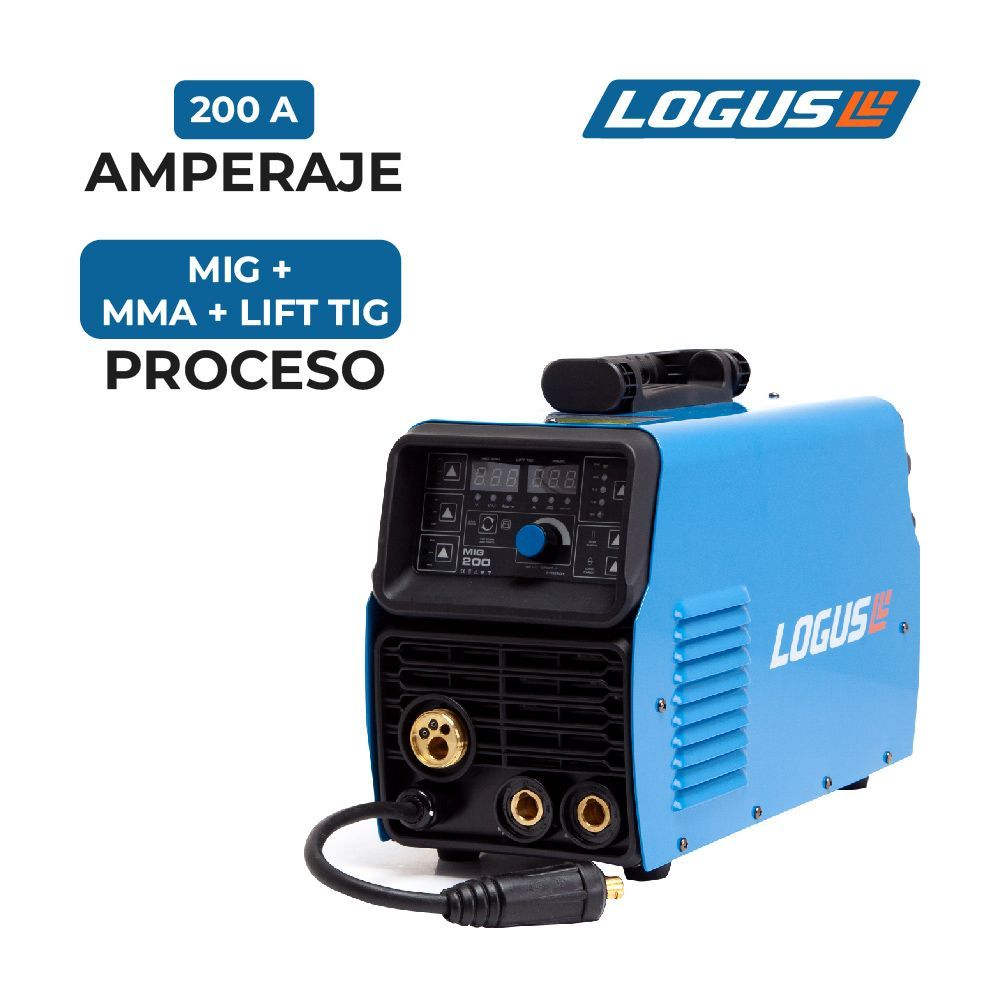 Soldadora Inverter Logus SLM-210A 3en1 Mig Mag Tig Mma + Torcha
