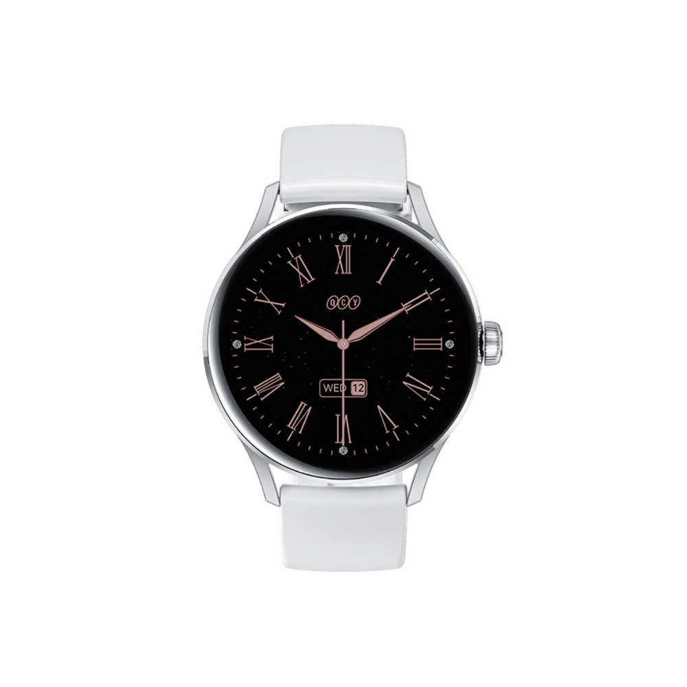 Smartwatch Reloj Inteligente Qcy Watch Elite Llamadas Sp02 Color Plateado