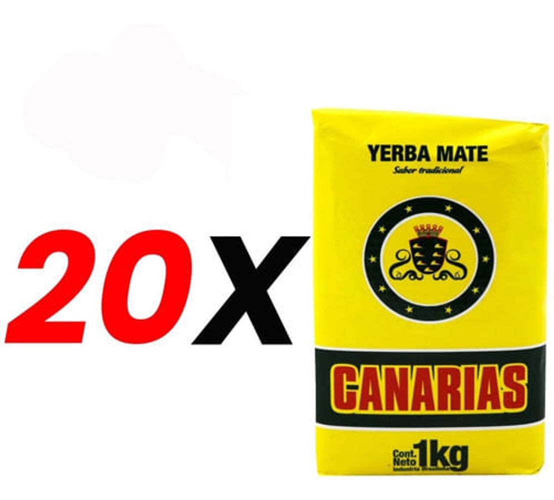 Pack X 20 Yerbas Canarias Tradicional De 1 Kg Original