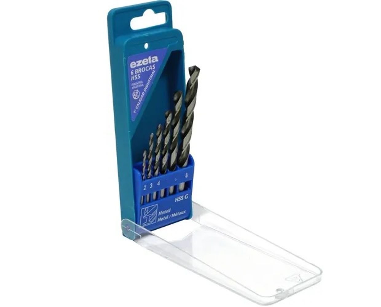 Set Kit Juego Mechas Brocas Ezeta Acero Rapido 2/3/4/5/6/8 Mm 6 Piezas