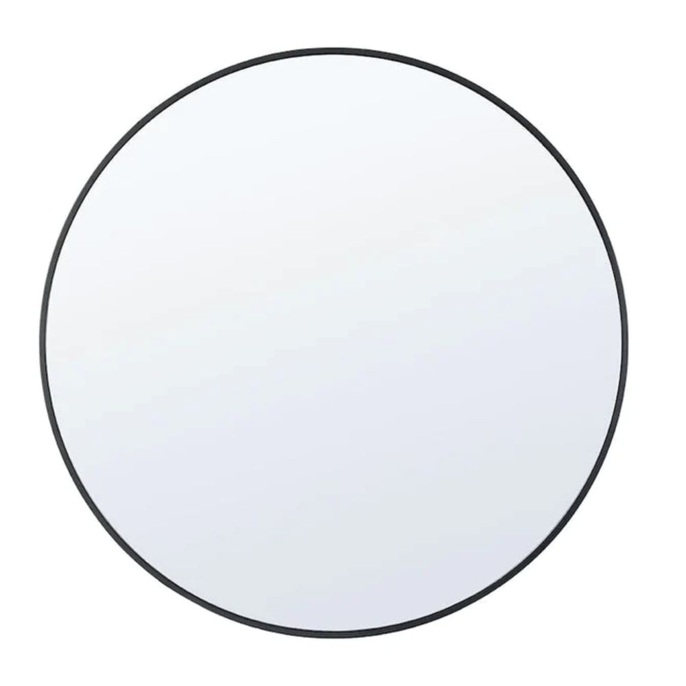 Espejo Circular 60 Cm Marco Negro Topdeco