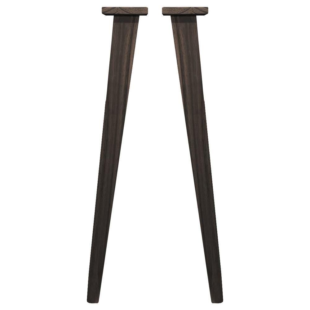 Kit De 4 Patas Con Base 70 Cm Sajo Color Nogal