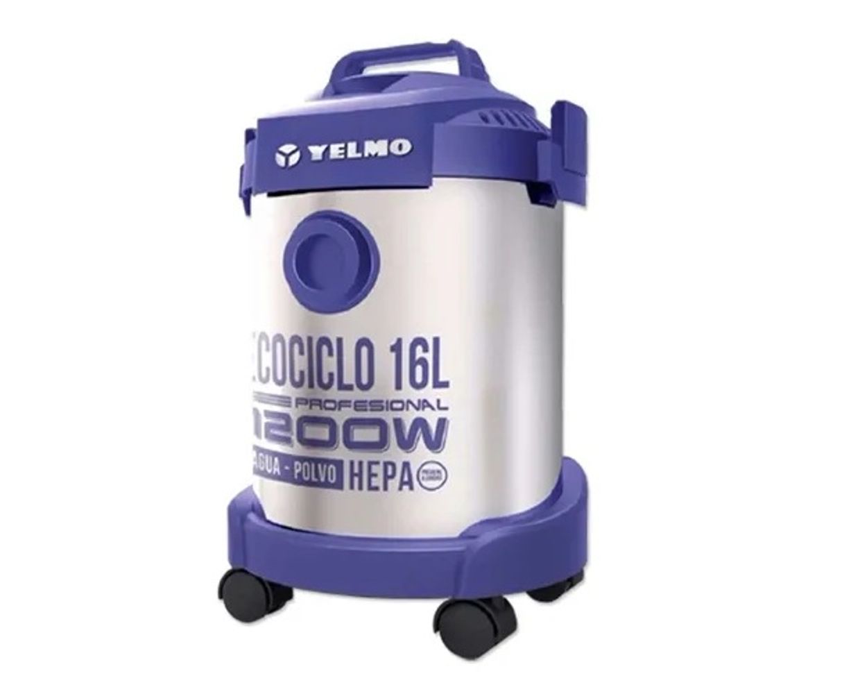 Aspiradora Yelmo Ecociclo 16L 16L plateada y índigo 220V-240V 50Hz