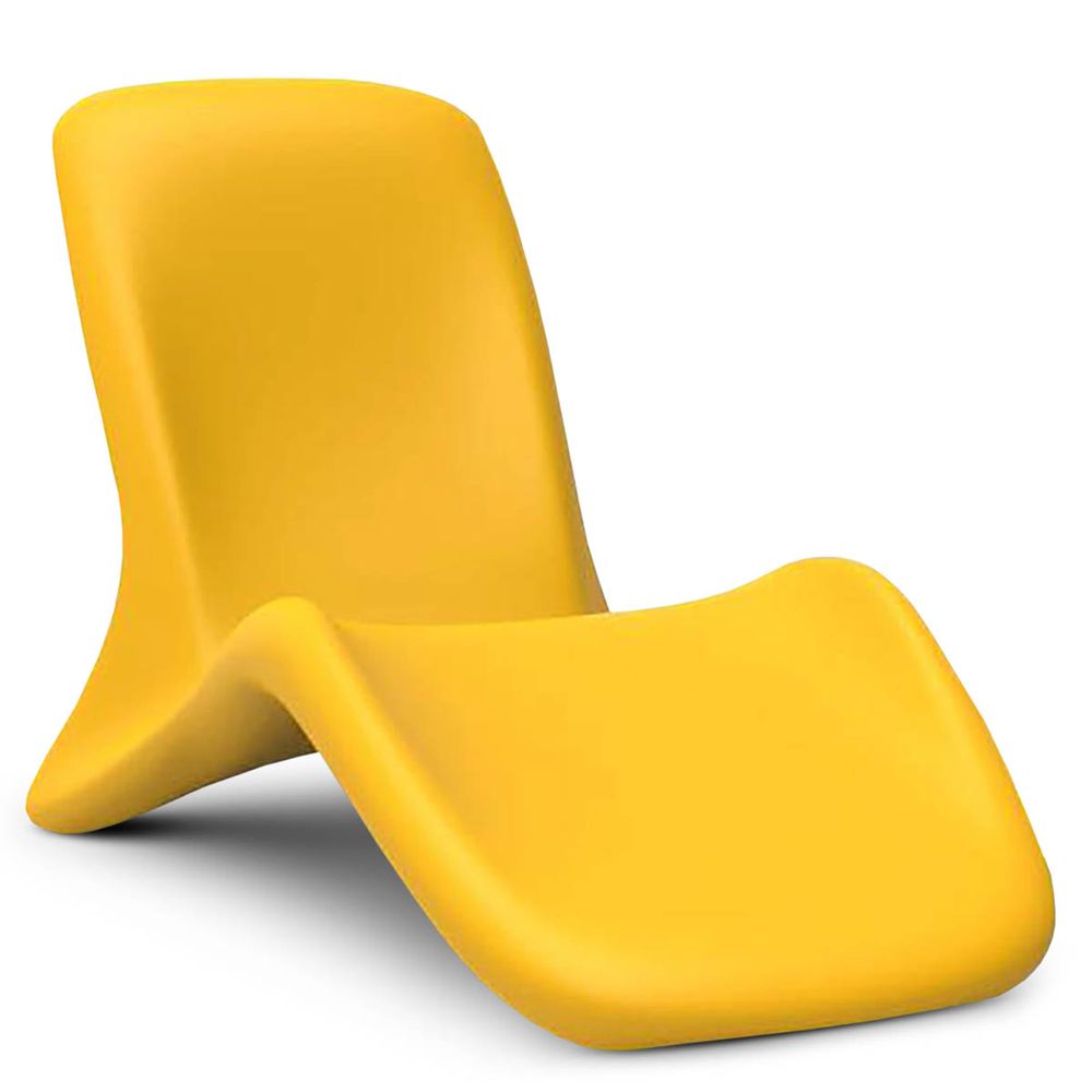 Reposera Fluid flotante apilable exterior color amarillo