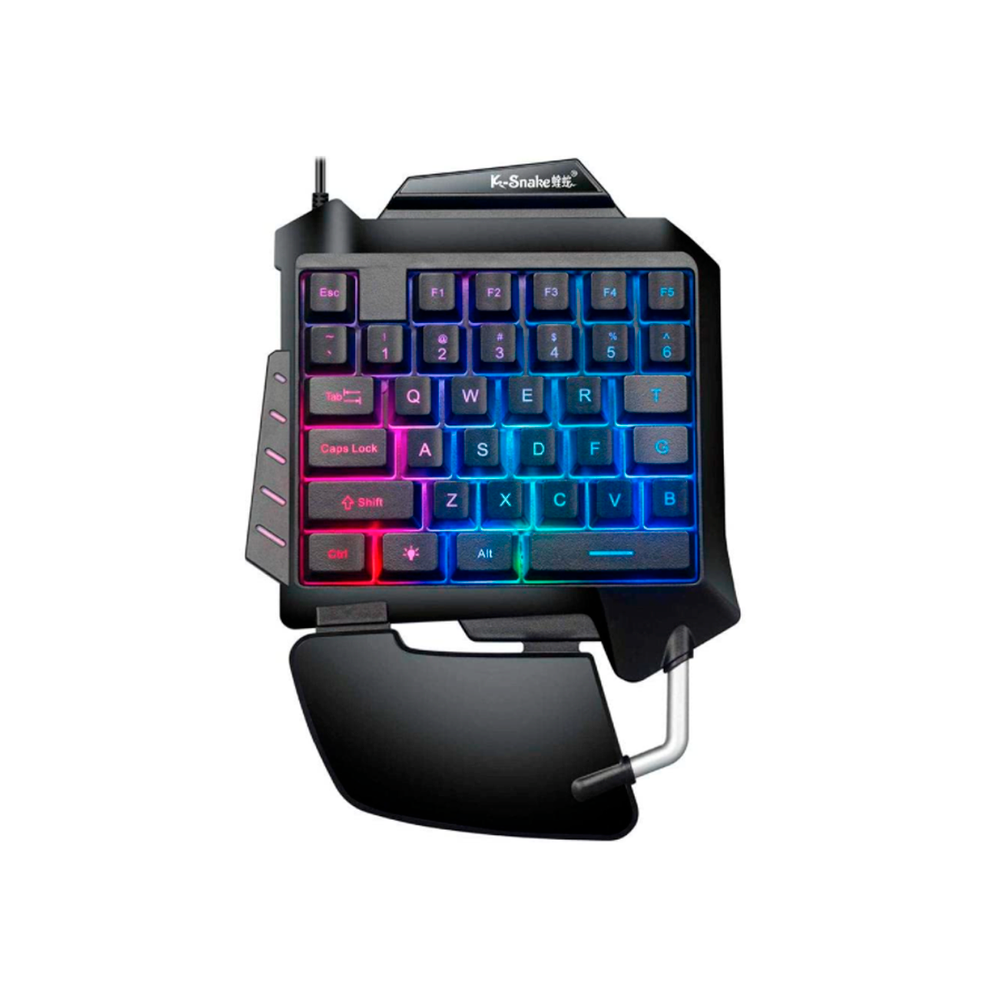 Teclado Gamer De Una Sola Mano Rgb 35 Teclas Ergonomico Usb