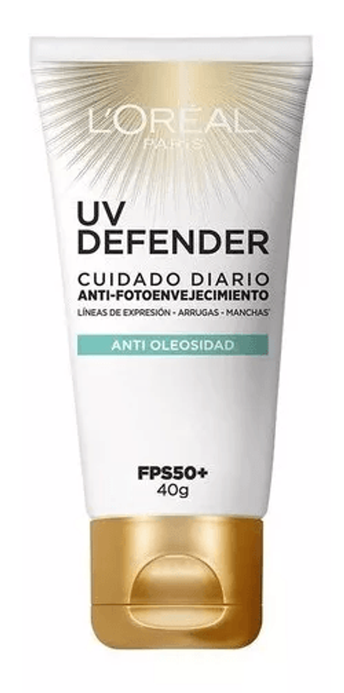 Loreal Paris Uv Defender Crema Anti Brillo Fps50 40g S/color