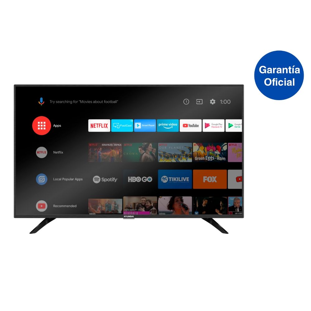Smart TV Hyundai 58" 4K UHD Google Android tv V8