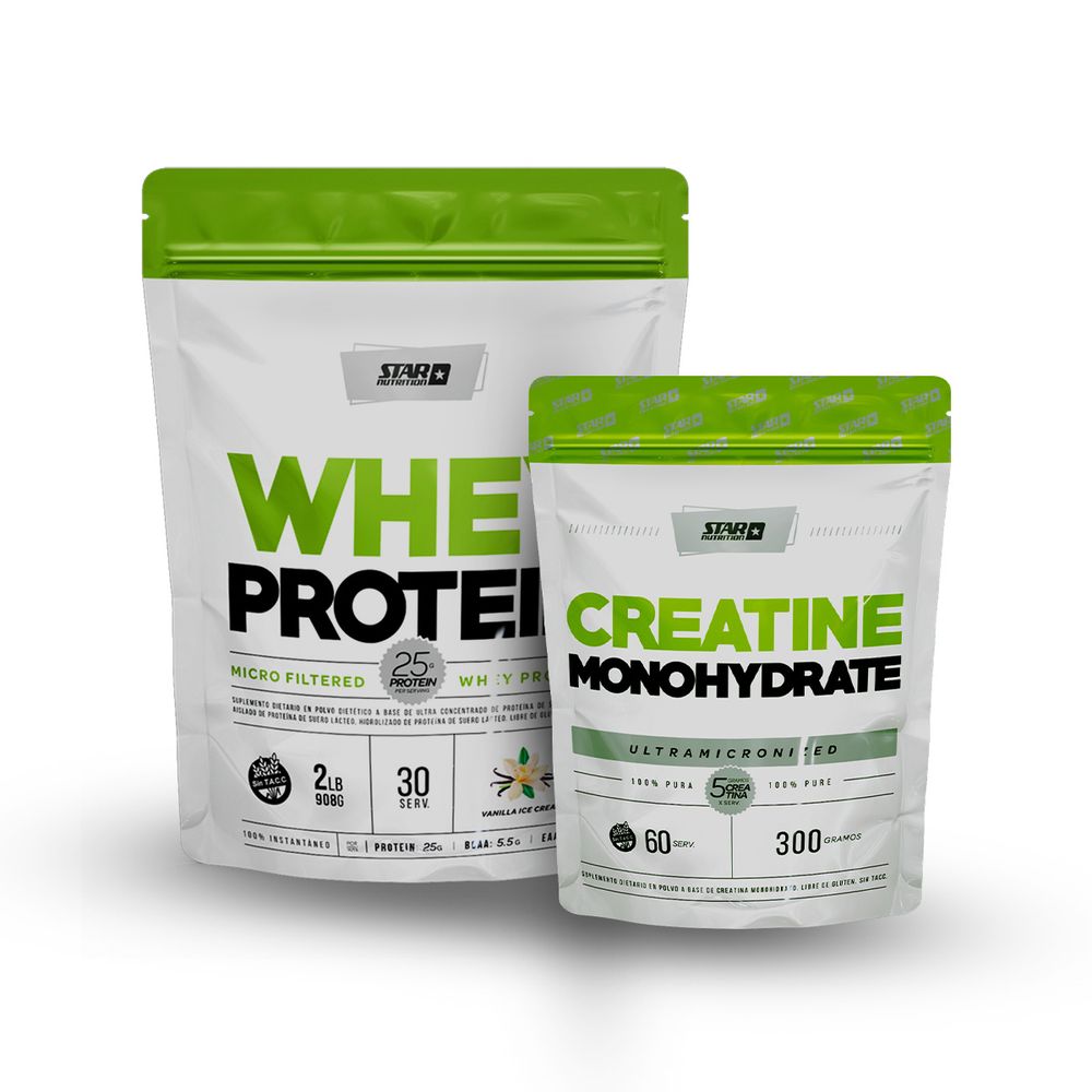 Eco Pack Creatina Proteina Doypack Sabor: Vainilla ice cream Star Nutrition