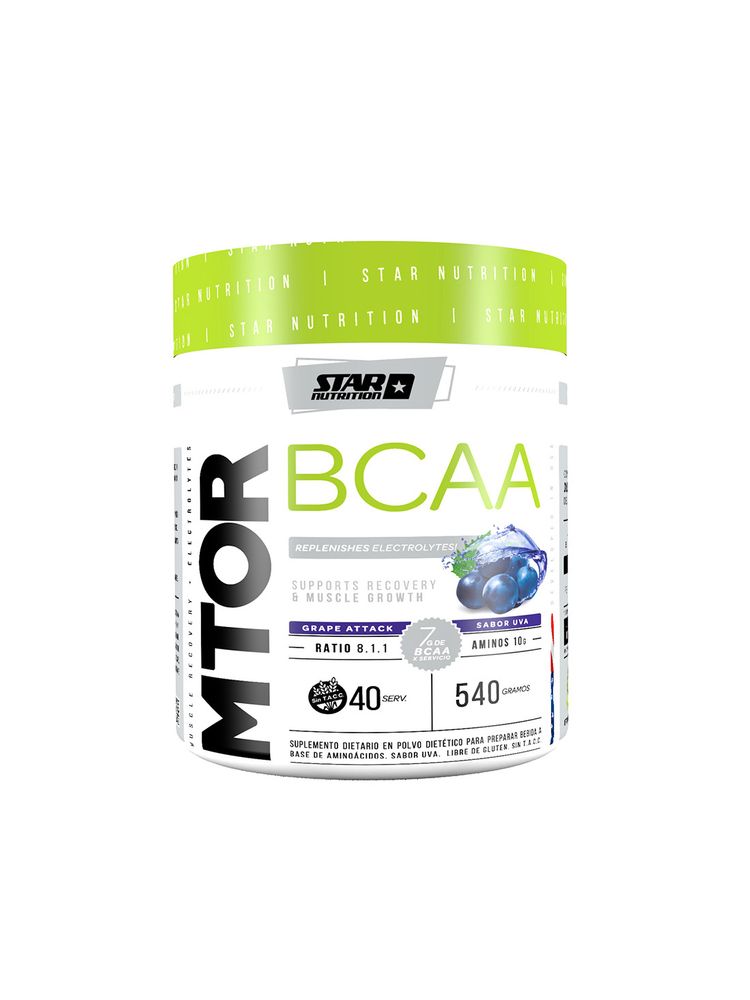 Mtor Bcaa X 540 Gr Star Nutrition Sabor Grape attack