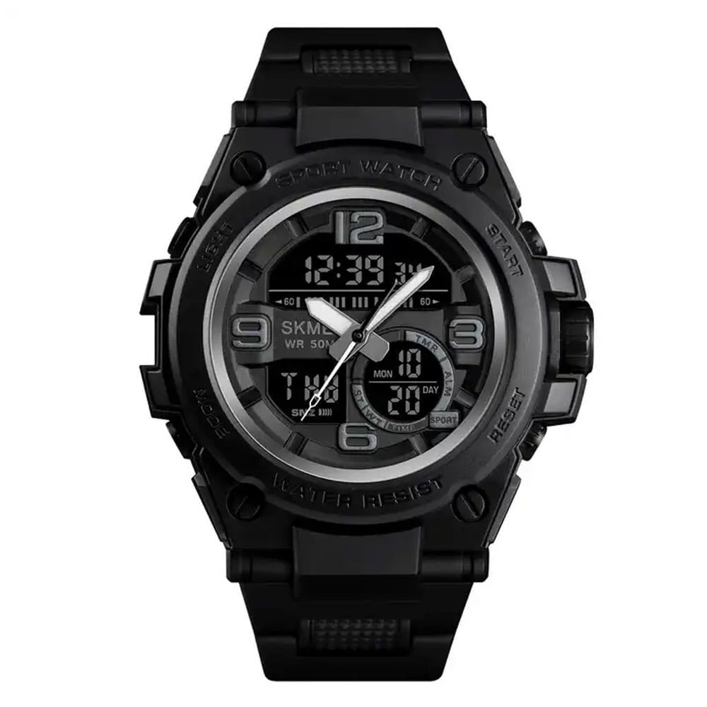 Reloj Digital Negro Gadnic Con Agujas