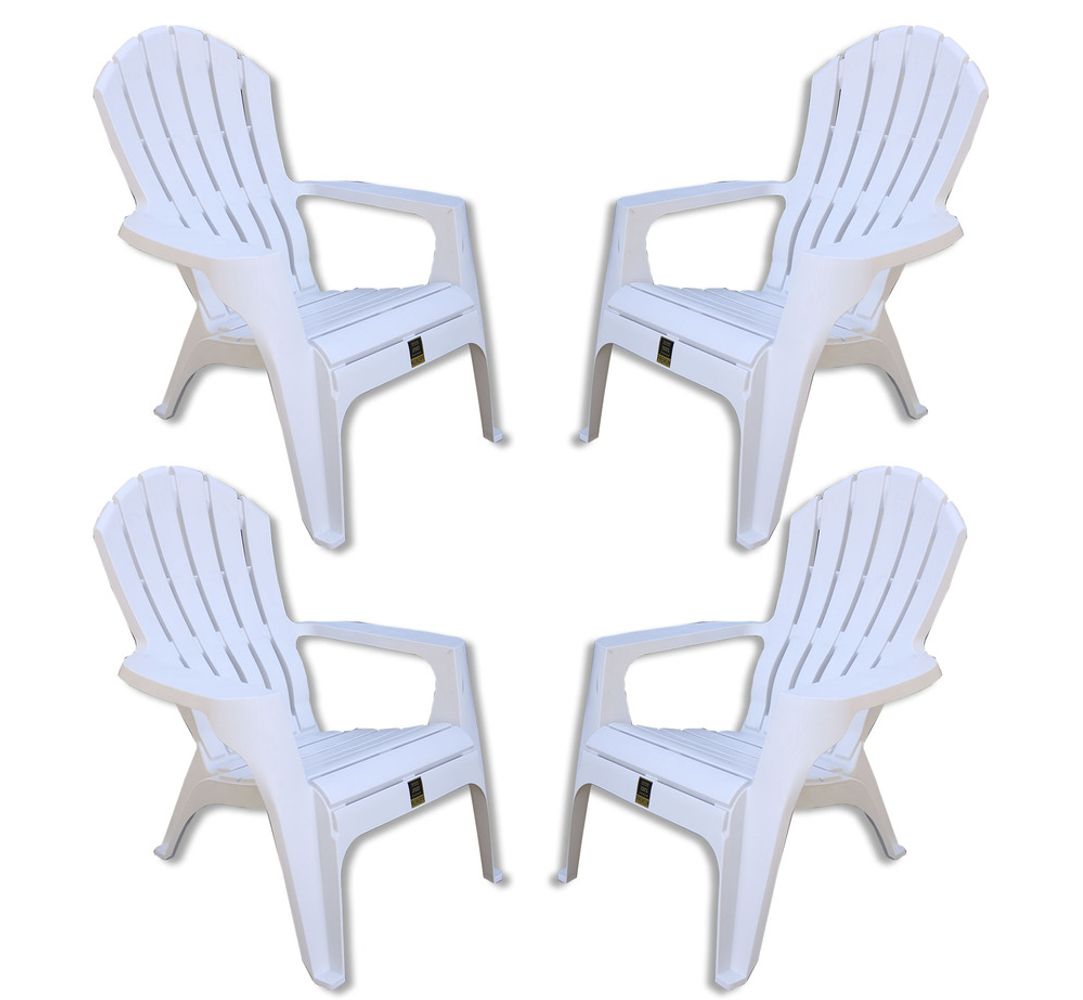 Set 4 Sillas Miami Plastico Mascardi Color Blanca