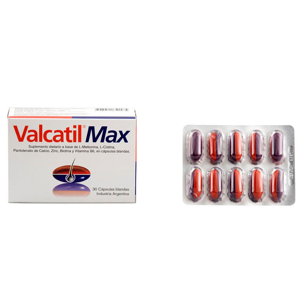 Suplemento Valcatil Max Anticaida Cabello Aminoacidos X30