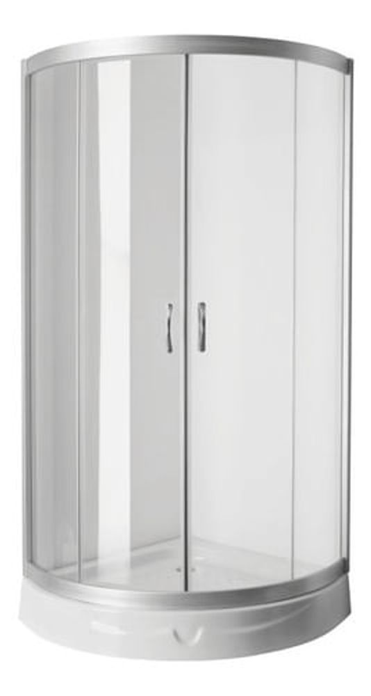 Cabina De Ducha Redonda 90 X 90 Vidrio Box Con Receptaculo