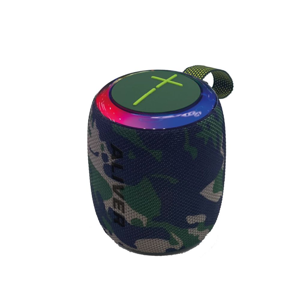 Parlante Bluetooth Aliver Hero Portatil Luz Rgb Tws Usb Sd Camuflado