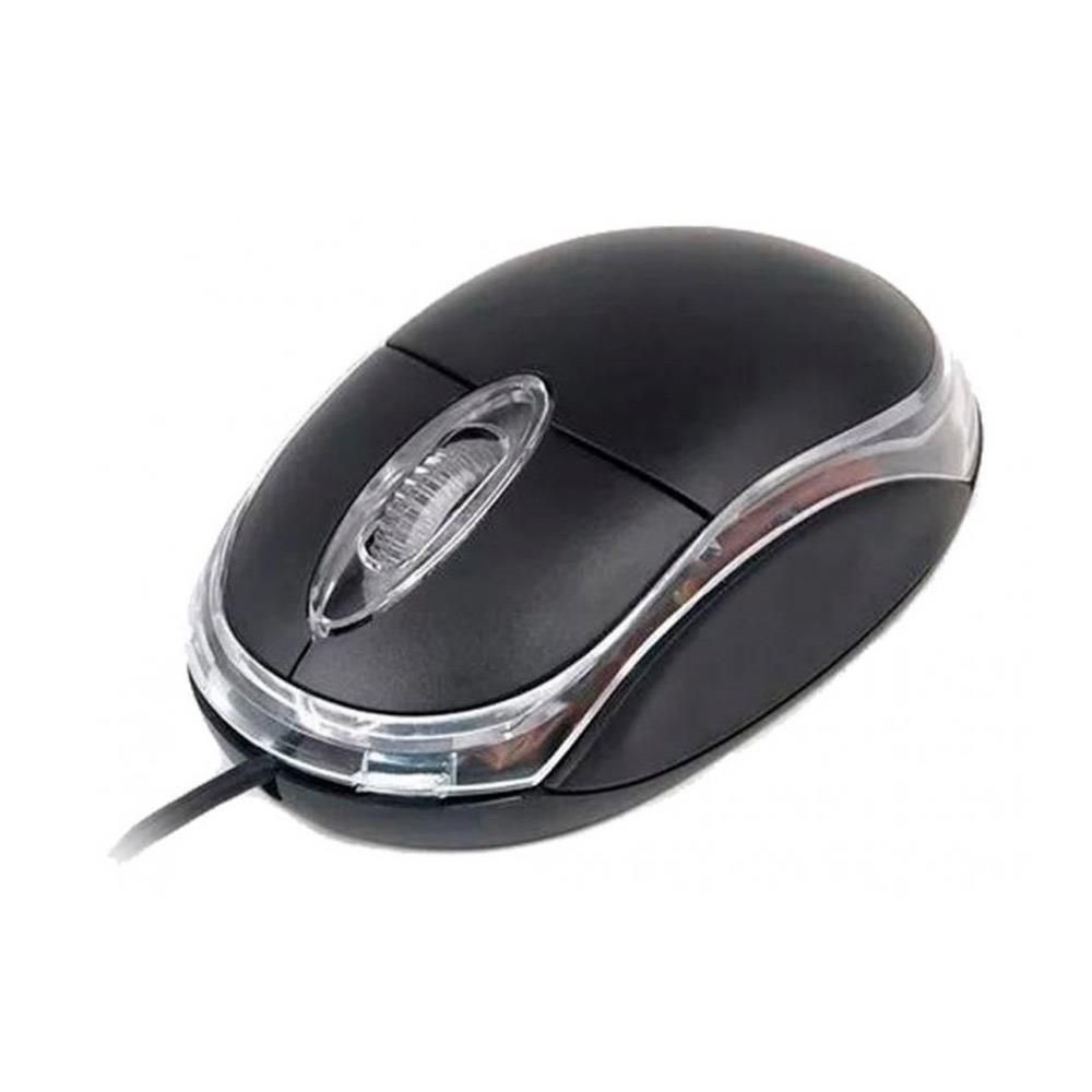 Mouse Optico Kanji Kj-mouset001 800 Dpi Luz Led Black