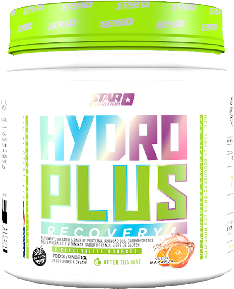 Hydro Plus Recovery 700 Gr Star Nutrition Bebida Isotónica Sabor Naranja
