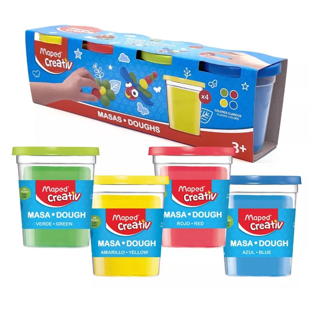 Masa Maped Classic Col Creativ Pot 114g X4
