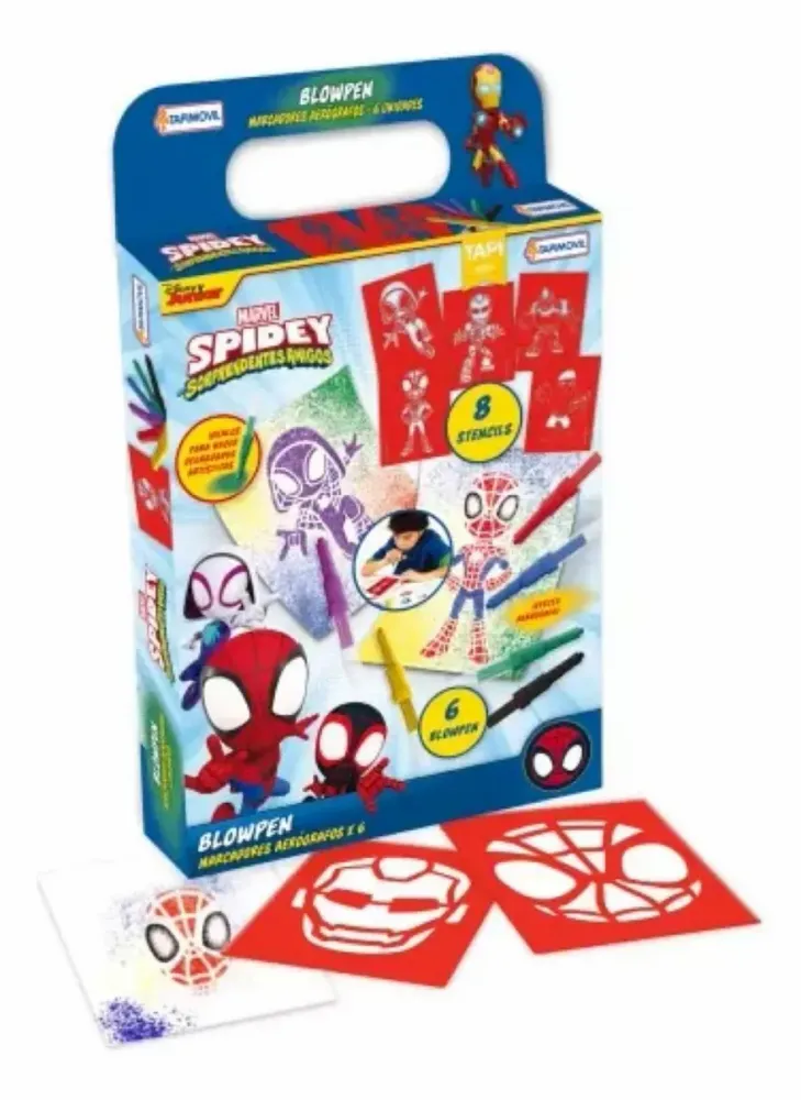 Stencils Con Blow Pen Spidey Vsp03319