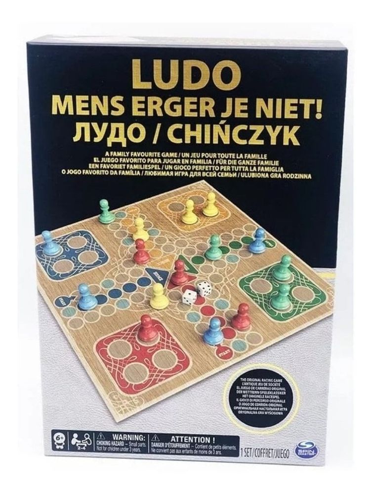 Juego Ludo Deluxe. Tablero Simil Madera 98368