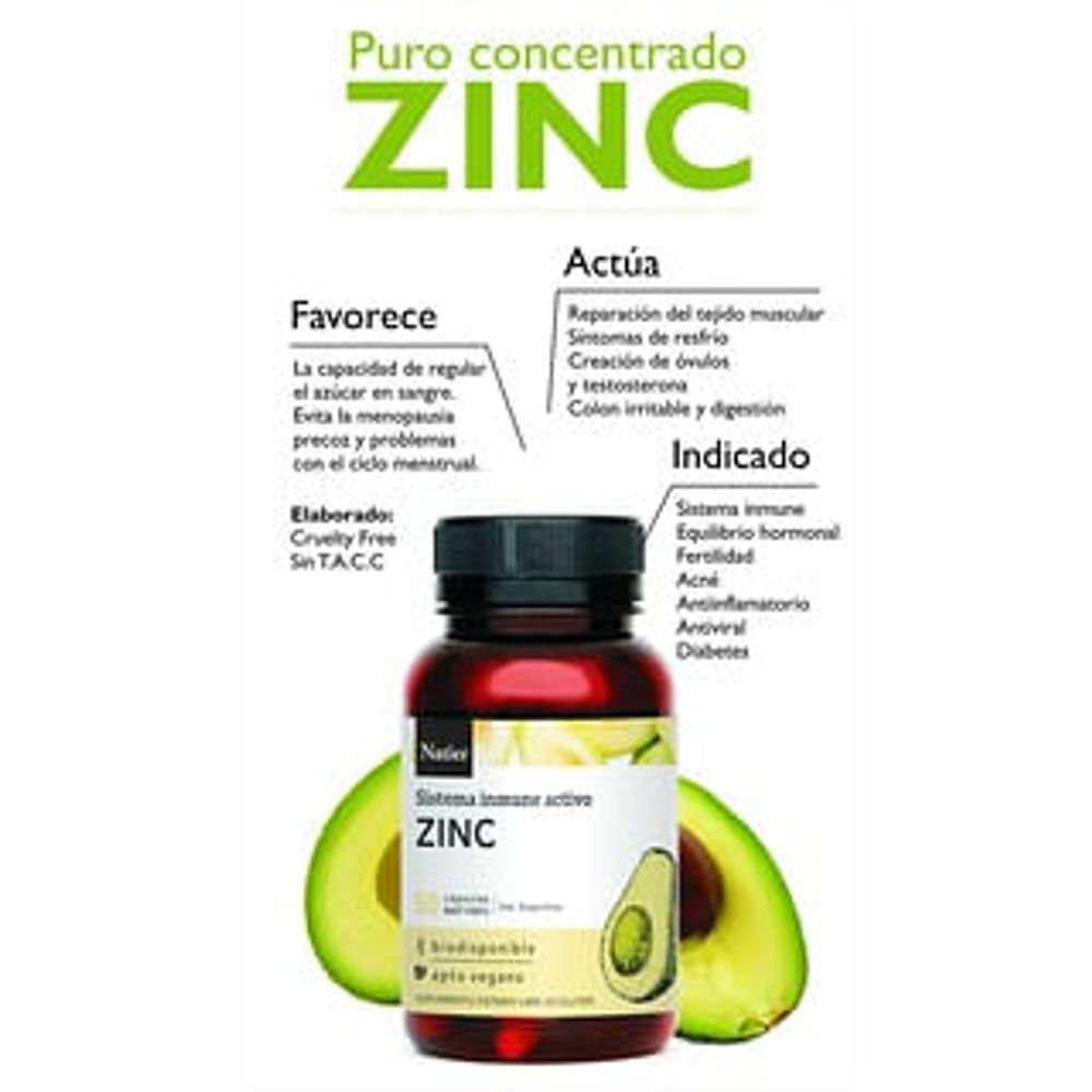 Zinc puro concentrado - 50 Capsulas