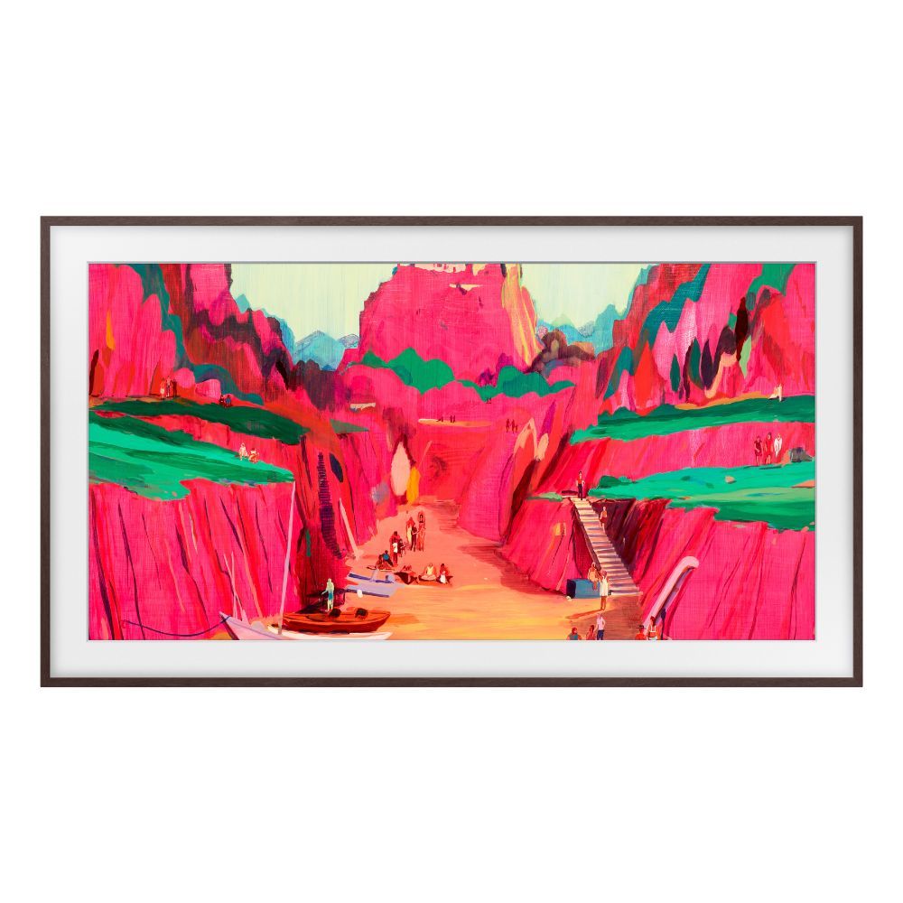 Smart TV Samsung 75" QLED 4K The Frame Art Mode Nogal