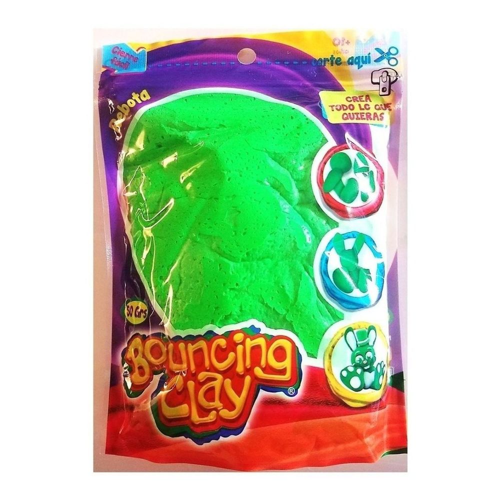 Bouncing Clay Masa Modela Crea Y Decora Rebota Ditoys 50grs