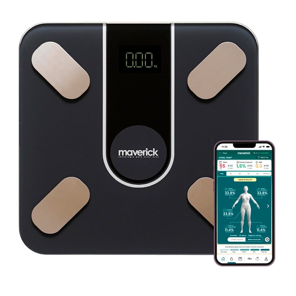 Balanza Digital Corporal SMARTSCALE4 Maverick Hasta 180kg Peso Masa ...