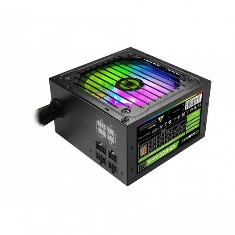 Fuente 600W Gamemax VP-600-RGB 80 Plus Bronze