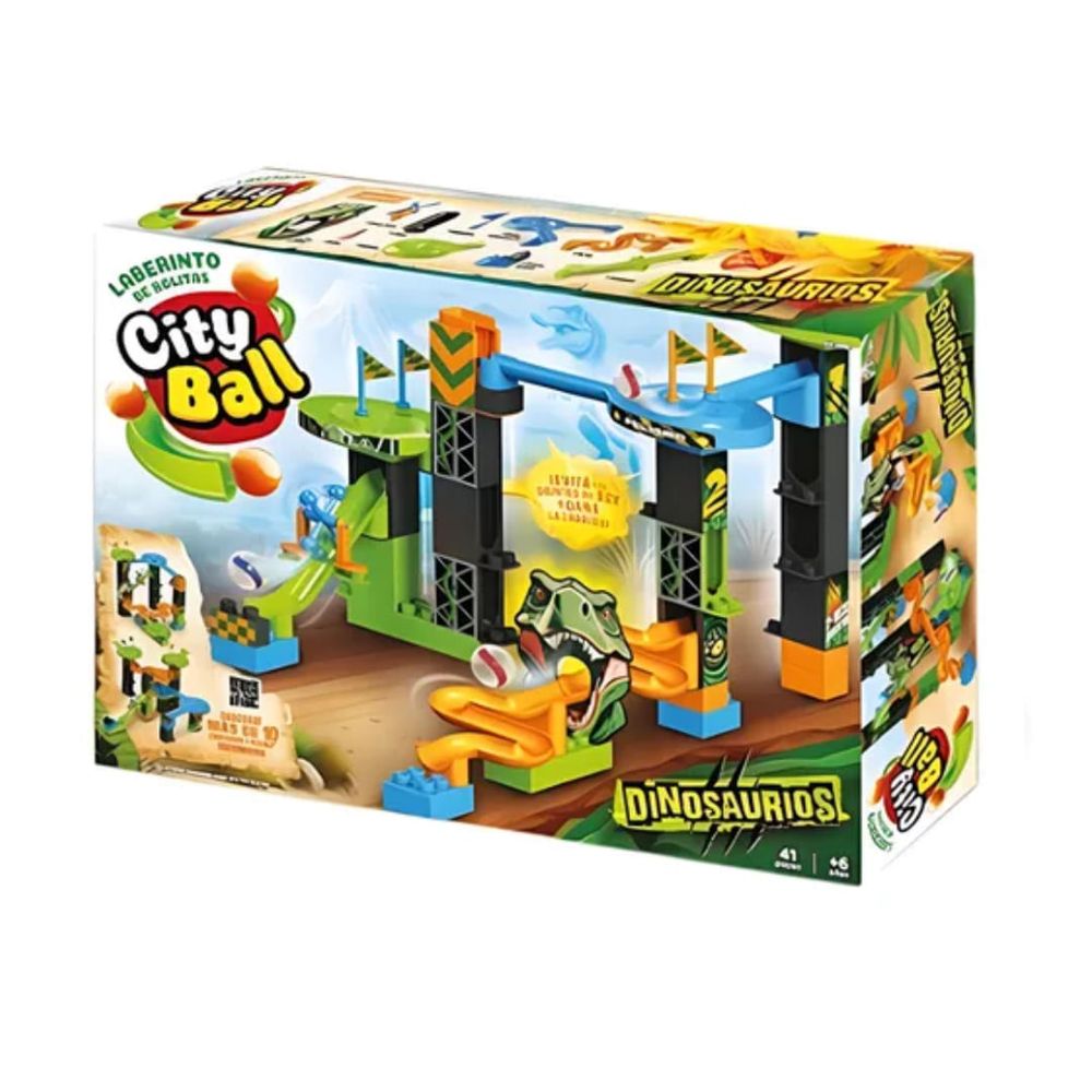 Laberinto De Bolitas City Ball Dinos 41 Piezas 01-3207