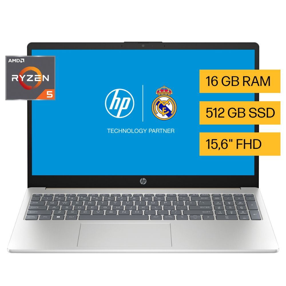 Notebook HP 15,6” AMD Ryzen 5 16GB 512GB SSD 15-FC0035LA