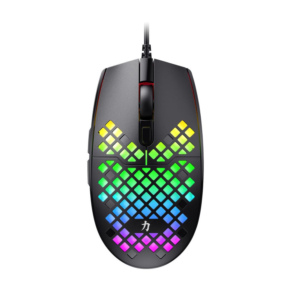 Mouse Gaming AKIRA Crown Mustang Retroiluminado RGB Negro