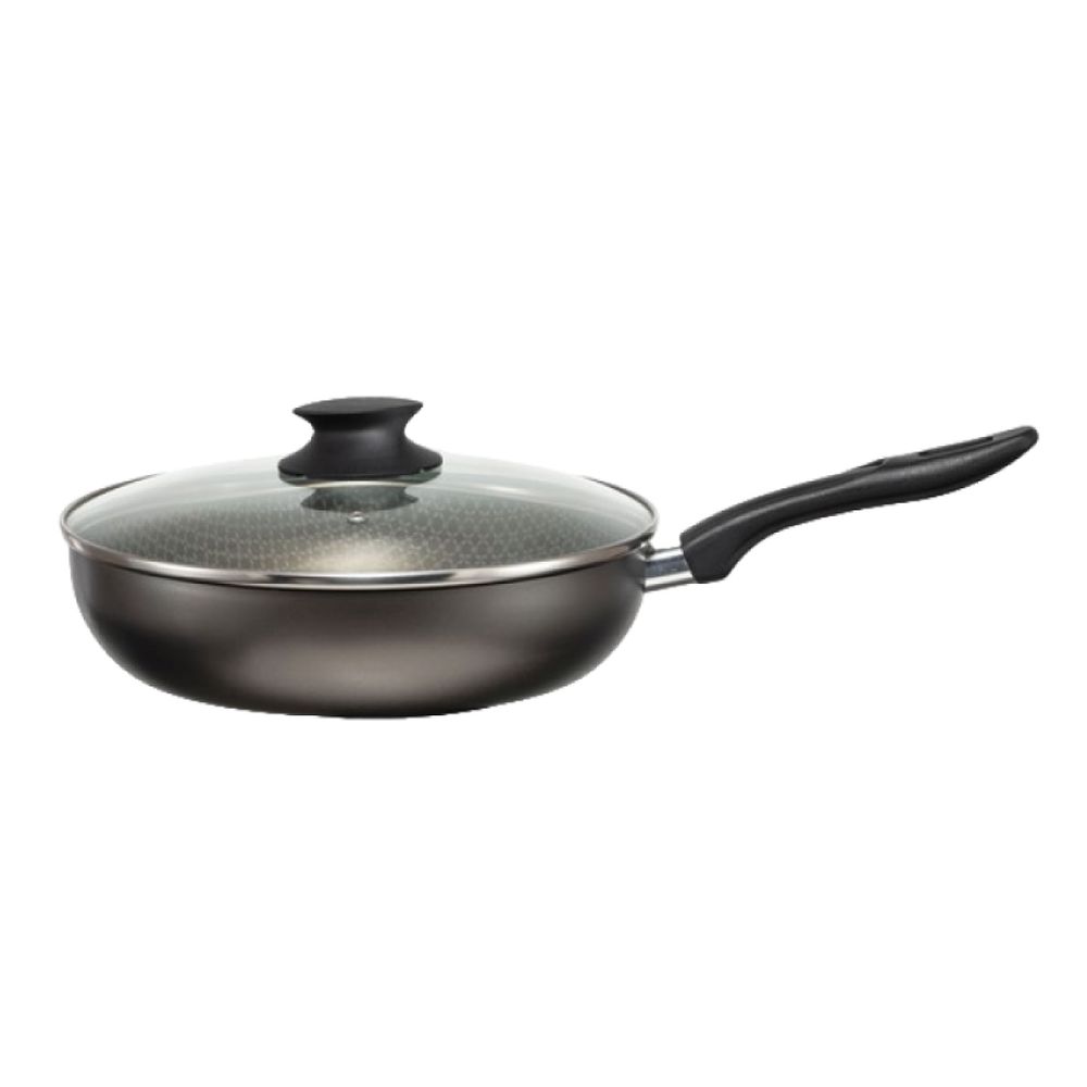 Sarten Italiana 28cm Antiadherente Con Tapa Qualite Crystal Marcolar